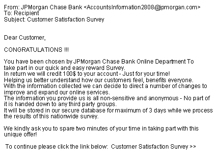 Fraudulent E-mail Examples